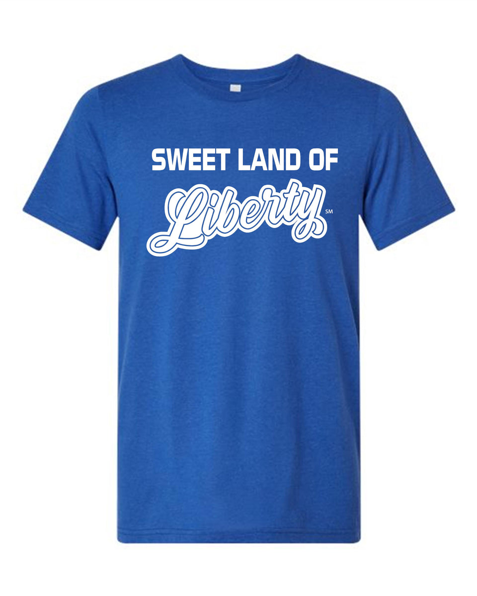 Sweet Land of Liberty Royal Heather T-Shirt – Boxcar Boutique